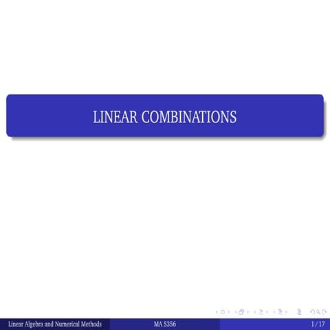 Linear Combinations.pdfhkuhcvurcyyr6thtu | PDF