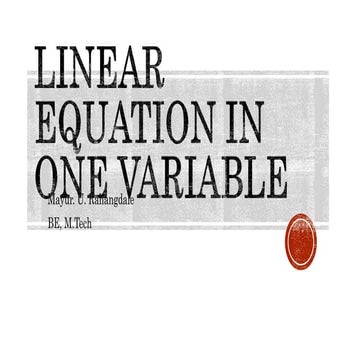Linear Equation in one variable.pptx