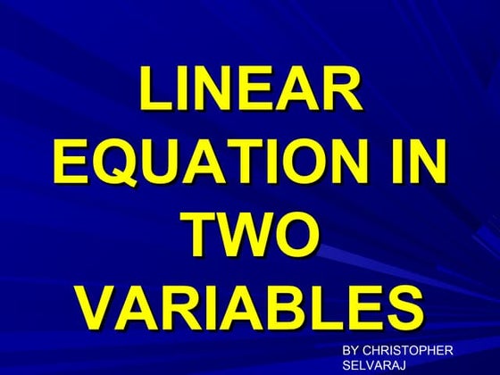 Linear Equations with One Variable Education Presentation in White Purple Green Simple Lined ...