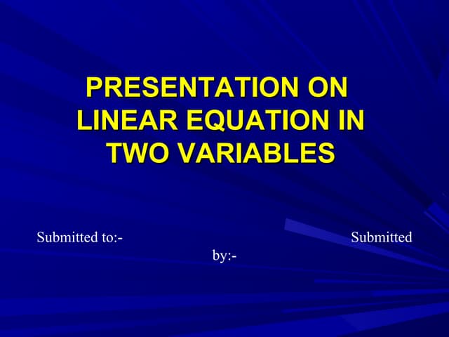 Lecture 5 (solving simultaneous equations) | PPTX