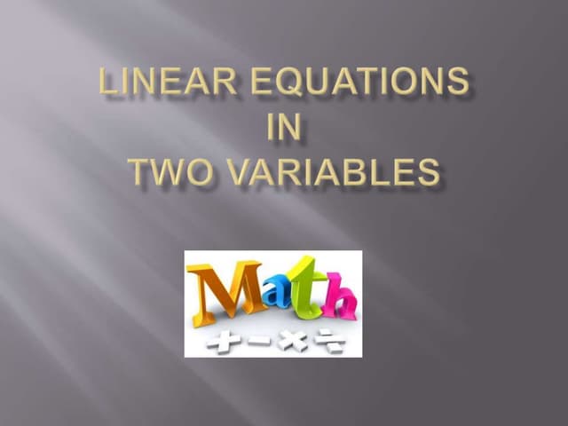 Lecture 5 (solving simultaneous equations) | PPTX