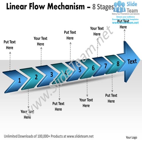 Linear flow mechanism 8 stages developing business plan power point ...