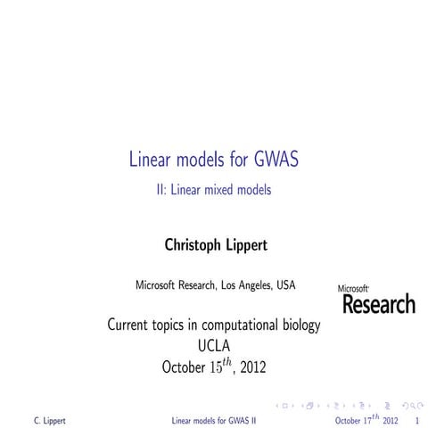 Linear models2 | PPT