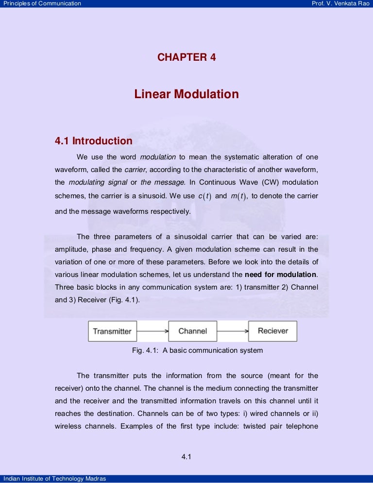 Linear modulation
