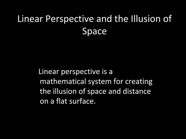One-Point Perspective Presentation | PPTX