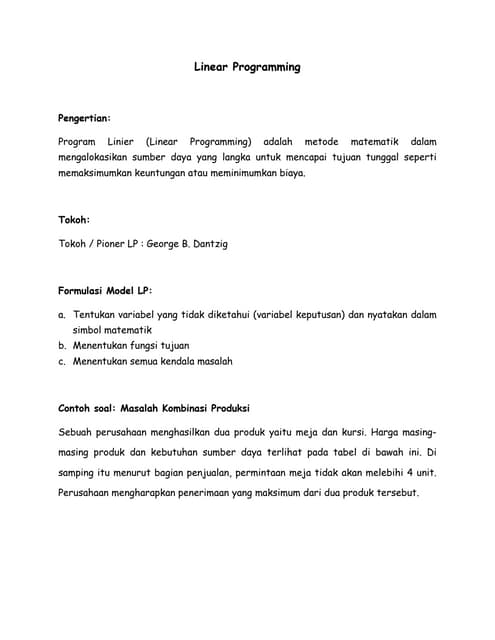 Riset operasi | PPT