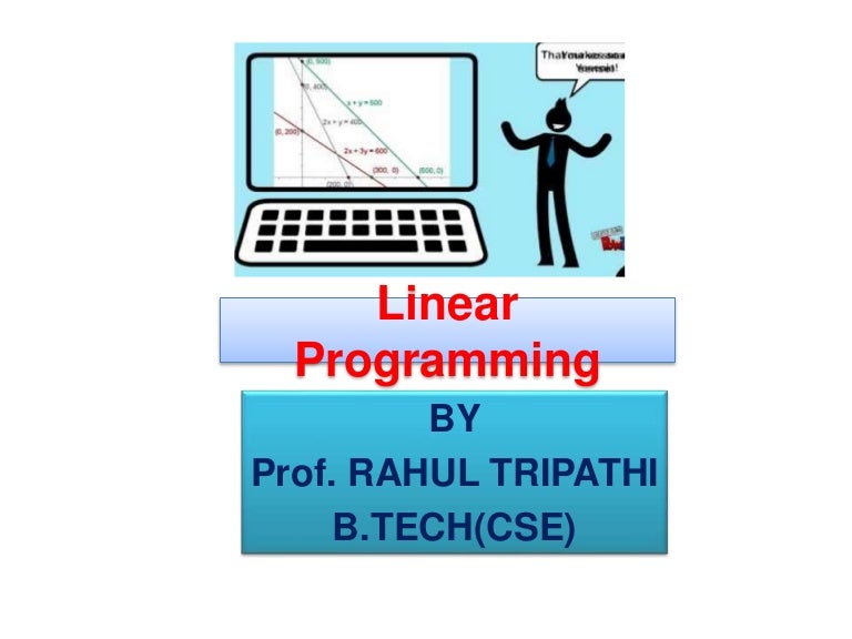Linear programming For class 11th