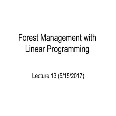 Linear Programming in Forestry Nepal.ppt