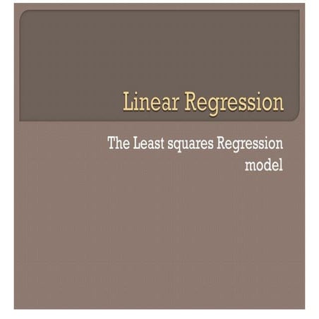 Linear Regression | PPT