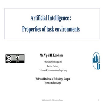 properties of the task environment in artificial intelligence system | PPTX