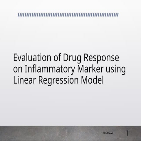 Linear Regression Model in business analytics | PPTX