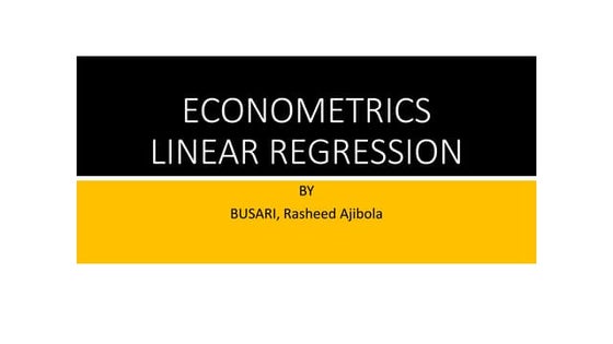 Econometrics Notes Introduction Simple Linear Regression Multiple 7138