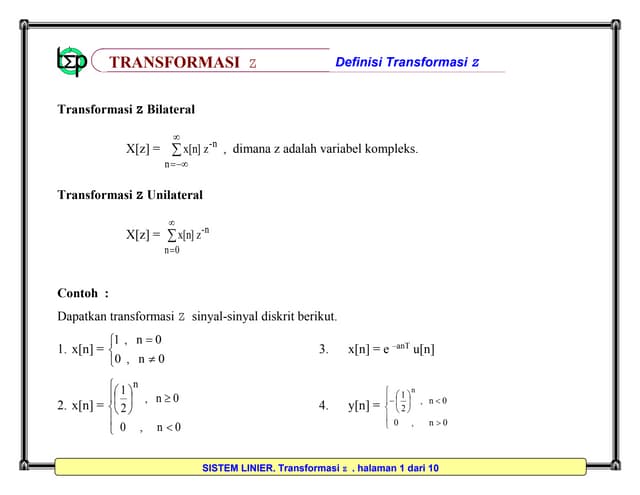 Transformasi Fourier Waktu Kontinyu | PDF