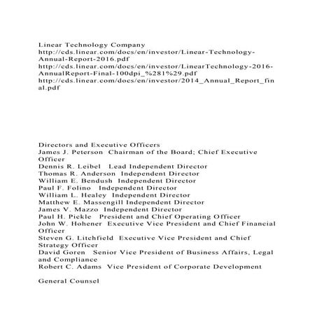 Linear Technology Company httpcds.linear.comdocseninvestor.docx