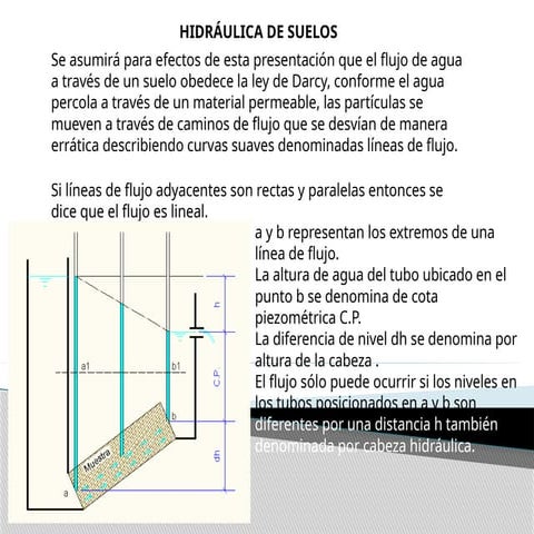 AVANCE LINEAS DE FLUJO OBRAS HIDRULICAS 1 | PPTX