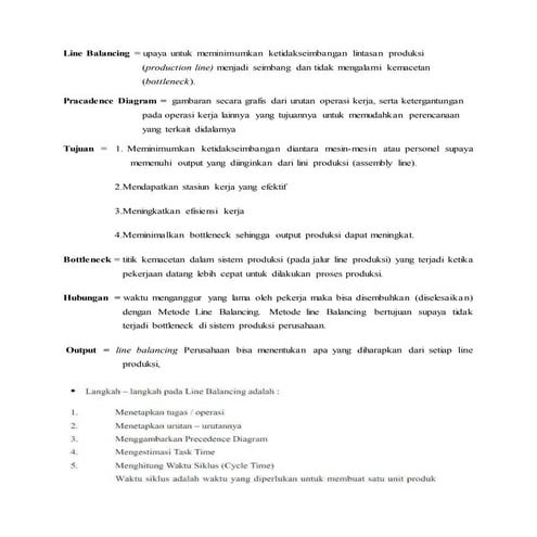Line balancing | DOCX
