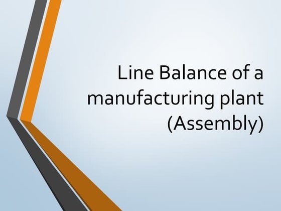 Assembly Line Balancing -Example | DOCX | Technology & Computing