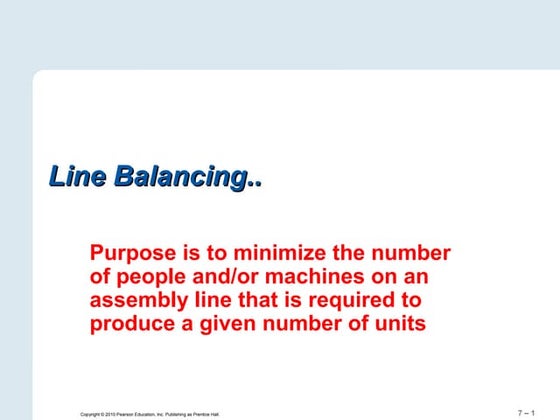 Assembly Line Balancing -Example | DOCX | Technology & Computing