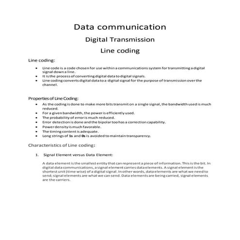 Line Coding Pdf