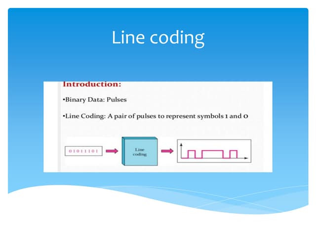 Line Coding In Networking 1 Ppsx Programming Languages Computing