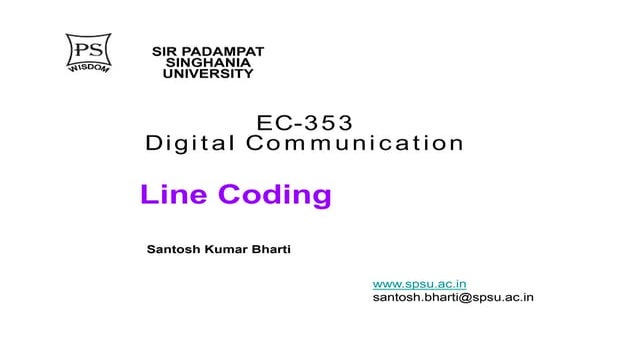 Unipolar Encoding Techniques: NRZ & RZ | PPT