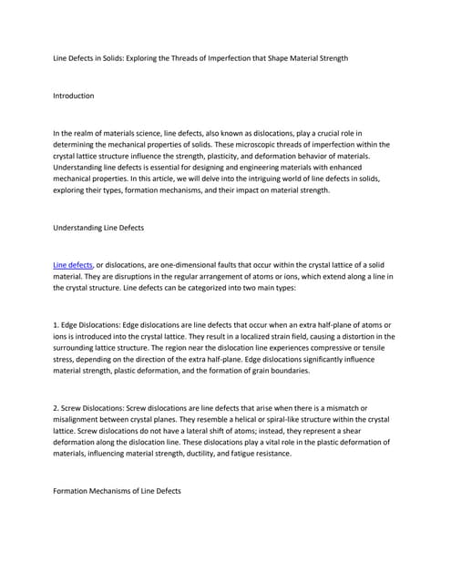 Types of Defects | PDF