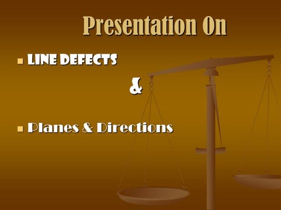 Surface defects in crystals | PPTX