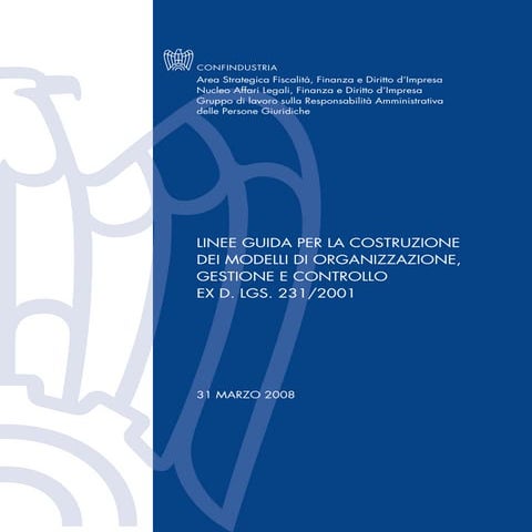 Linee Guida 231 - Confindustria 2008 | PDF | Business | Business and ...