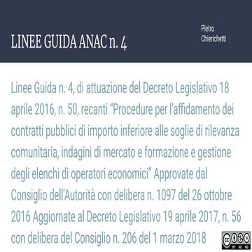 Linee guida anac n4 | PDF