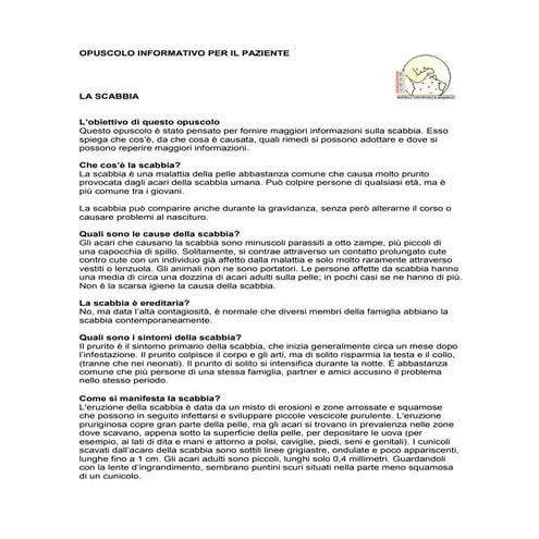 Linee guida scabbia | PDF