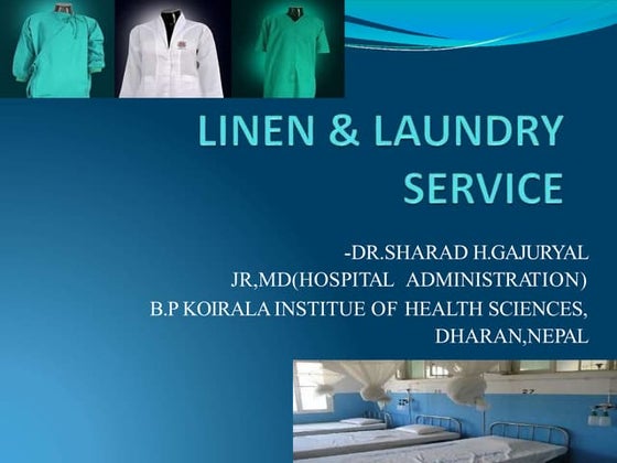 Planning & Manag. of Hospital Laundry | PPT | Bath and Shower ...