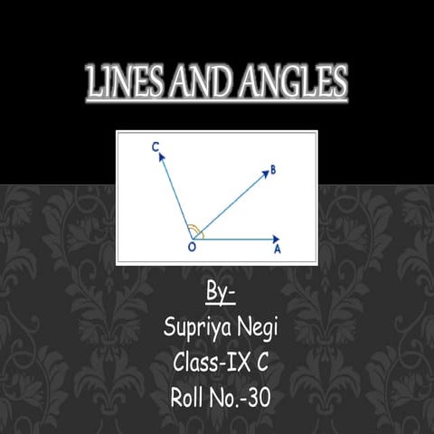 Real life examples of geometric angles | PPT