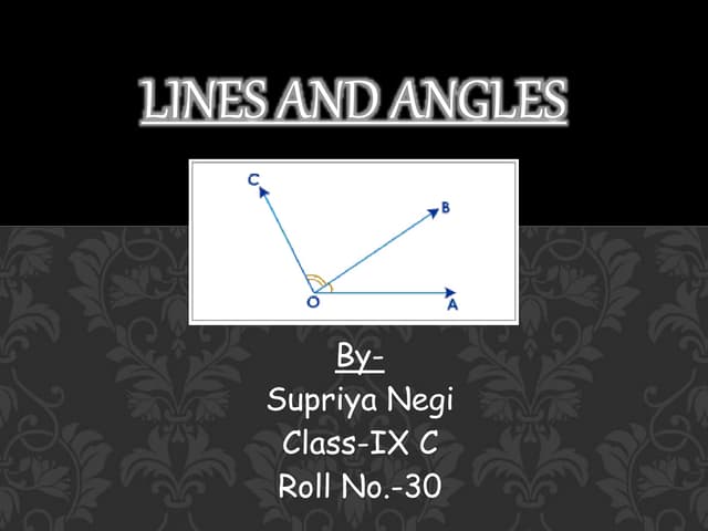 Lines and Angles Notes.pdf class 9th Lines and Angles Notes | PDF