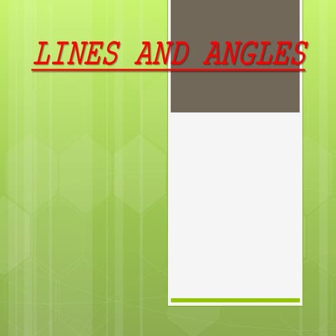 Lines and Angles | PPT