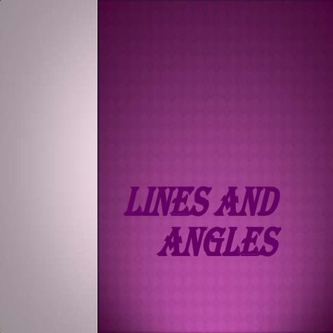 Lines and angles | PPT