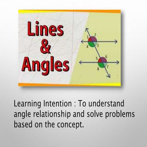 LINES AND ANGLES | PPTX