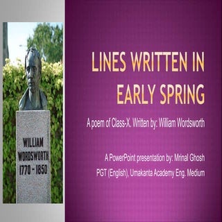 Lines written in early spring | PPTX