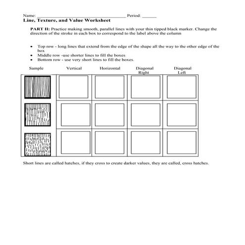 Line texture value_worksheet for wood burning | PDF