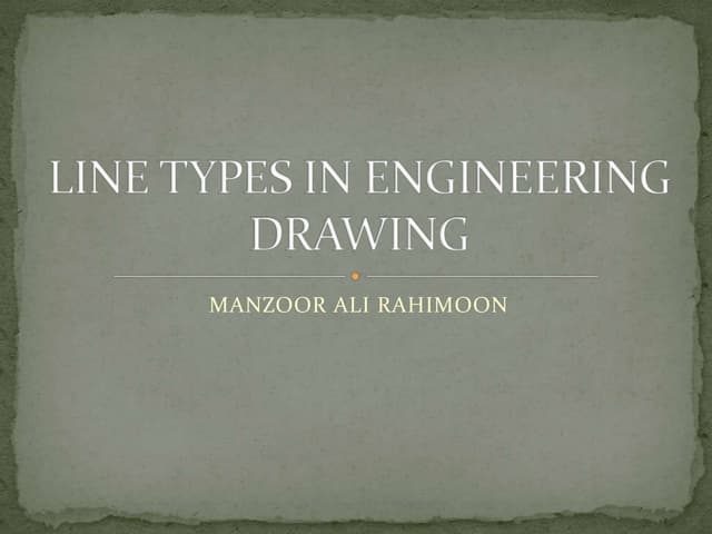 TYPES OF LINES - Graphics I | PDF