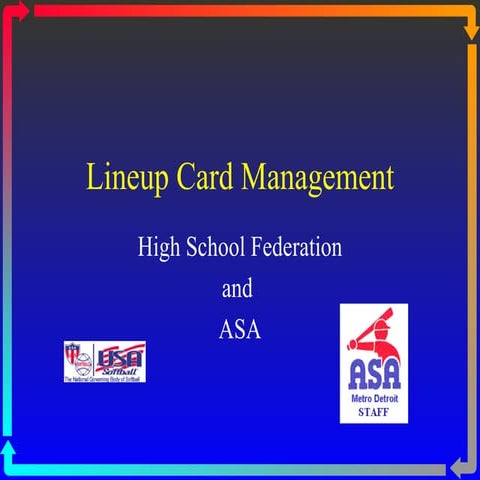 Lineup Card Management | PPT