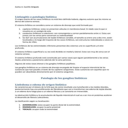 Linfangitis o patología linfática.docx cacd | DOCX