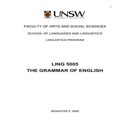 Ling5005 08s2 | PDF