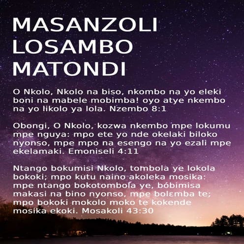 Lingala Praise Worship Thanksgiving Tract | PDF