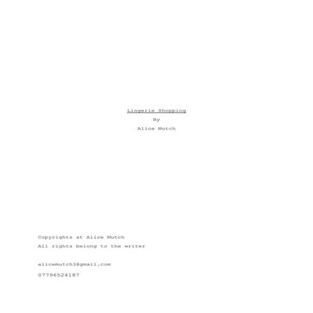 Lingerie shopping | DOCX