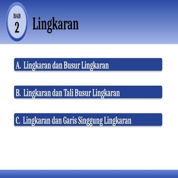 Media pembelajaran PPT Bab 2. Lingkaran kelas XI SMA/MA kurikulum ...