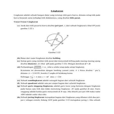 PPT MATERI LINGKARAN SMP KELAS 8 | PPTX