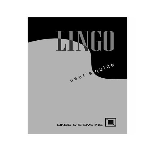 Lingo users manual | PDF