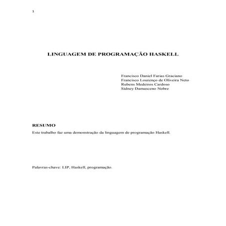 Linguagem de programação haskell | PDF