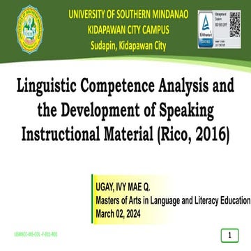 Linguistic-Competence-Analysis and Development of IMspptx | PPT