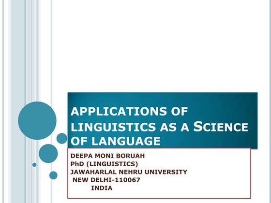 Lecture 2 Applied Linguistics | PPT